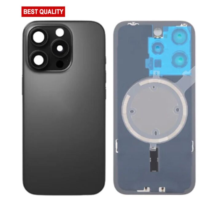 Back Panel with Magnet for iPhone 16Pro Max Black No Logo (Best ...